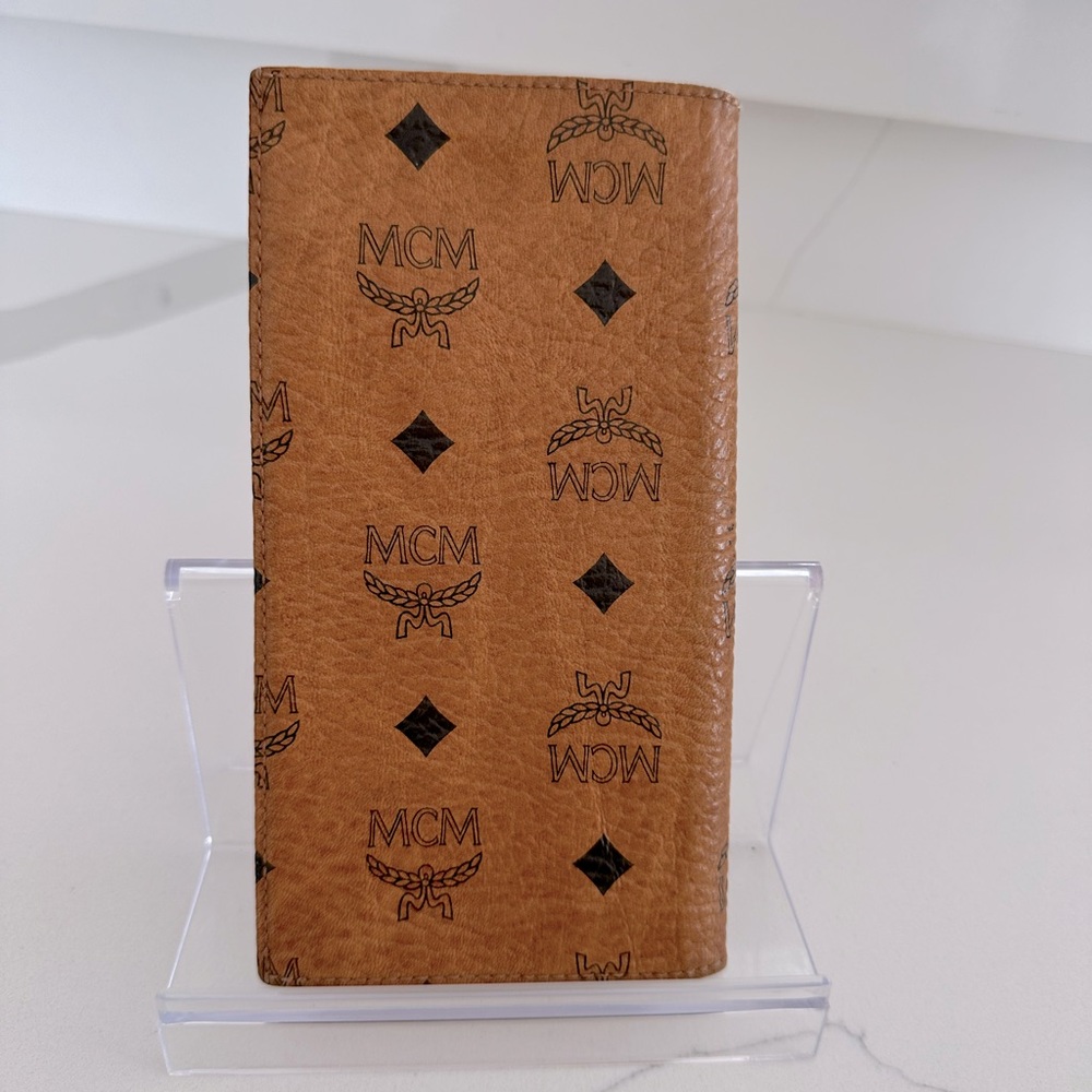Auth Mcm Long Bifold Wallet Brown - Gem
